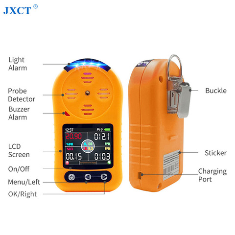 Buy Portable 4 In 1 / Co H2s O2 Lel Oxygen Gas Analyzer Hydrogen ...