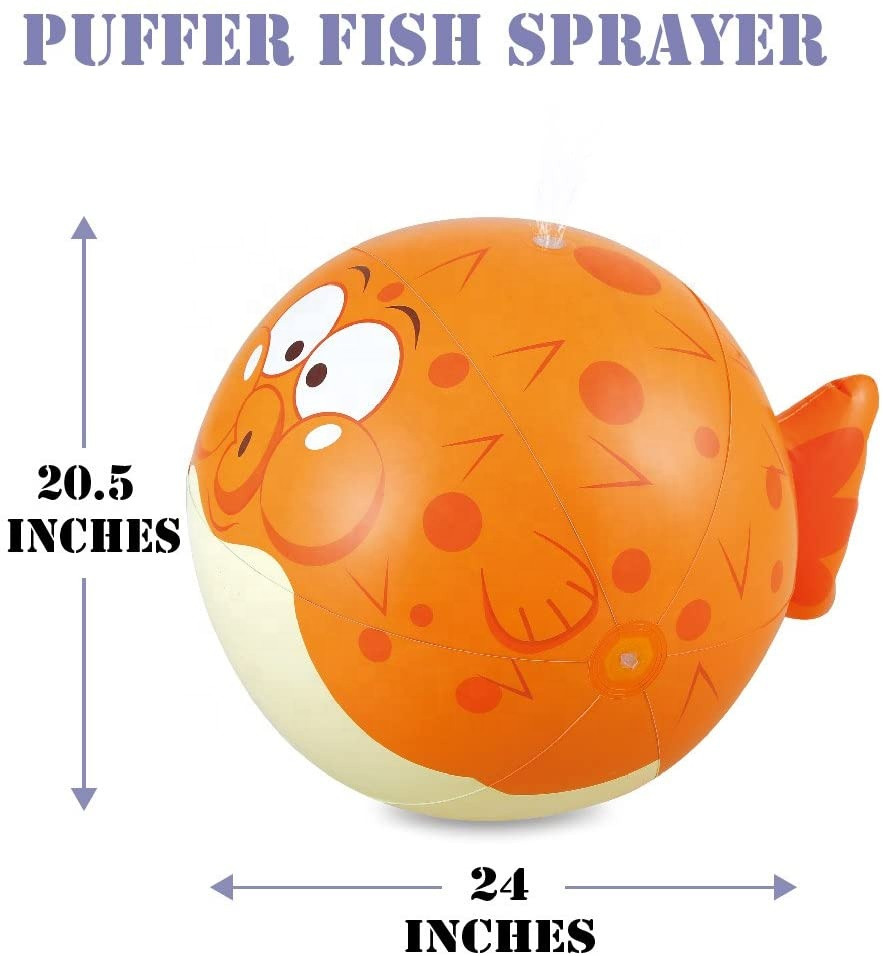 Buy Pvc Inflatable Water Ball Ultimate Beach Sprinkler Puffer Fish ...
