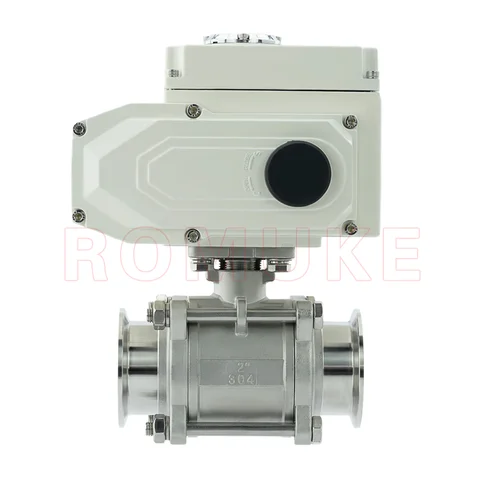 Buy Q981f-16p Stainless Steel Cf8 Cf3 Cf8m Cf3m Three-piece Clamp Type Quick Mounted Electric ...