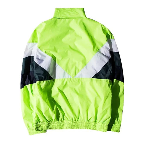 Buy Retro Mens Nylon Color Block Windbreaker Jacket from Dongguan ...