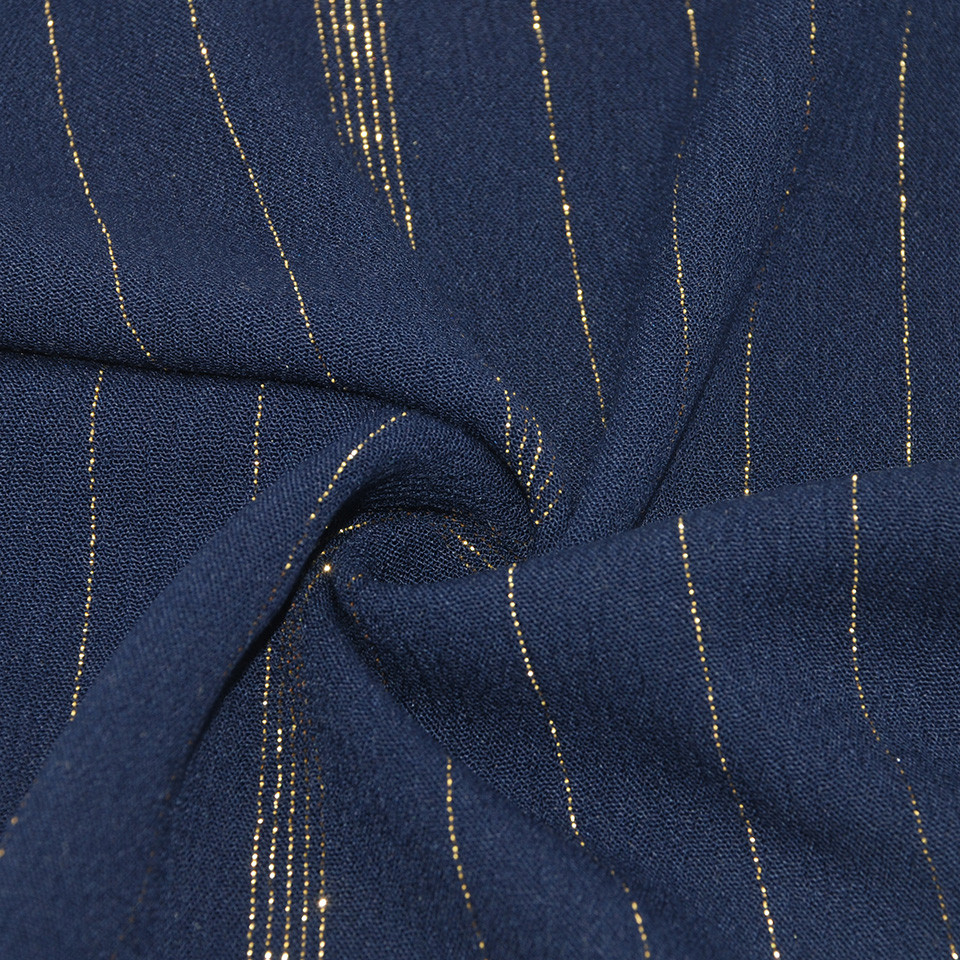 Buy Soft Navy Black Polyester Golden Metallic Custom Shiny Lurex Fabric ...