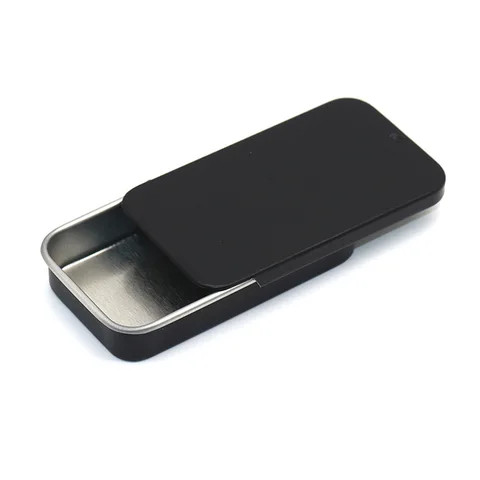 Buy Tin Box Lip Balm Custom Printing Black Silvery Solid Natural ...