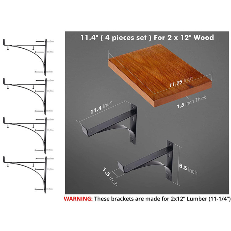 Buy Triangle Bracket Wall Shelf Bracket Support Fixed Partition Load ...