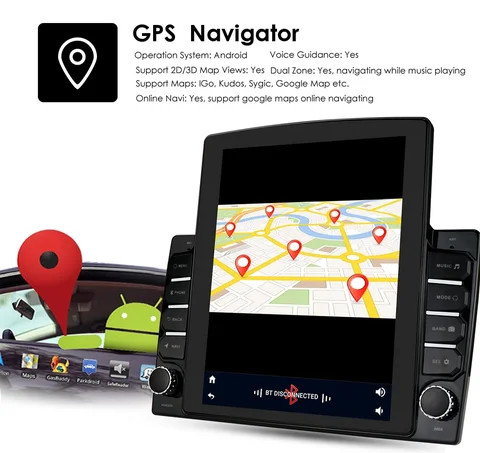 Buy Universal 9.7" Vertical Screen Car Player Touch Screen Gps ...
