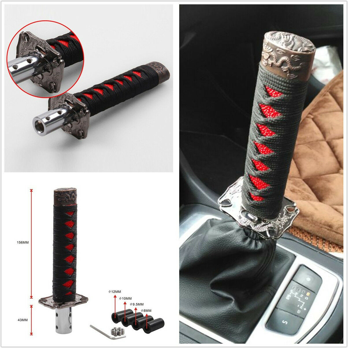 Buy Universal Samurai Sword Gear Shift Knob Shifter Katana Metal Black ...