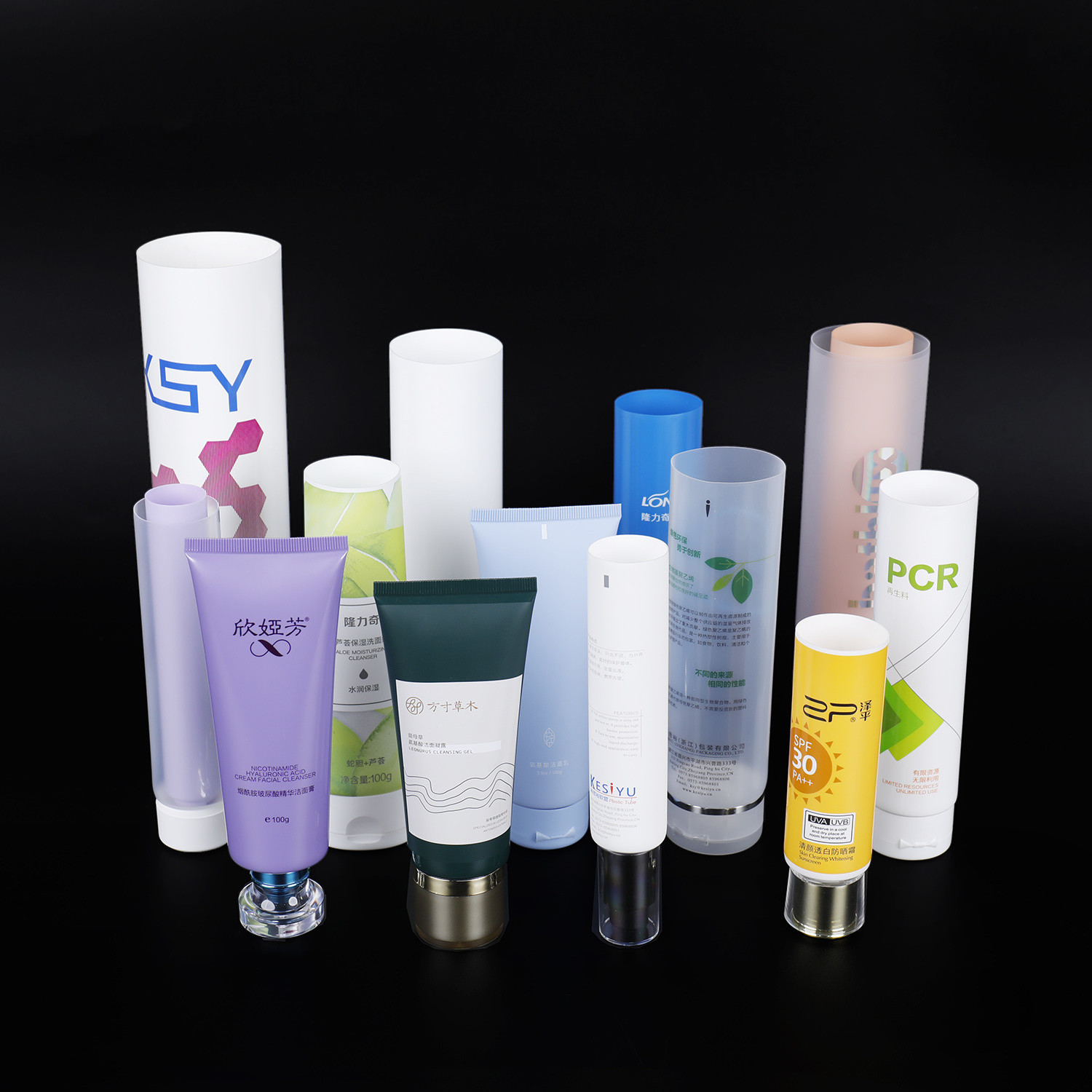 Buy White Eye Cream Cosmetic Tubes Packaging, Facial Cleanser Plastic ...