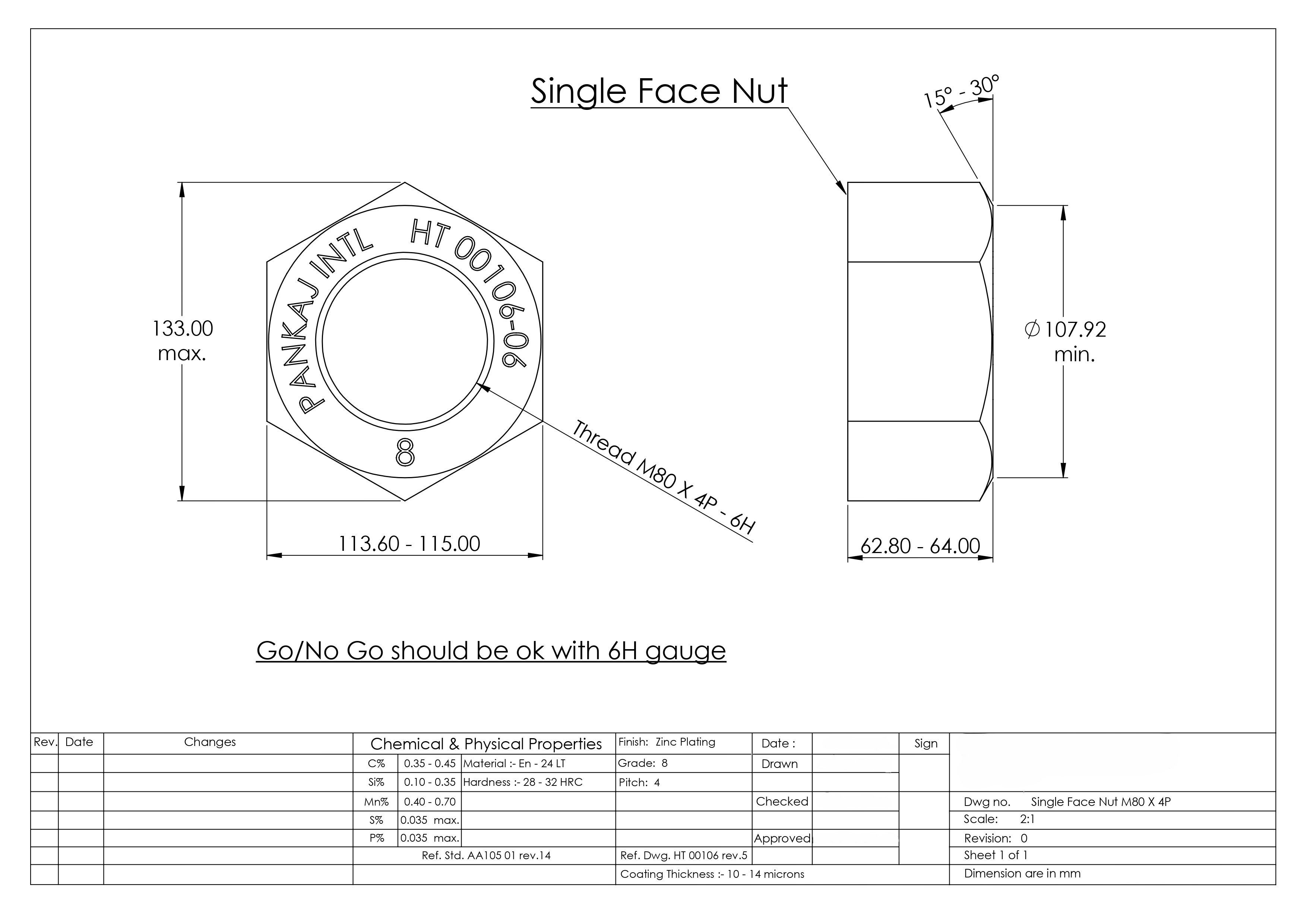 Buy Single Face Nuts (m80) from Pankaj International, India ...