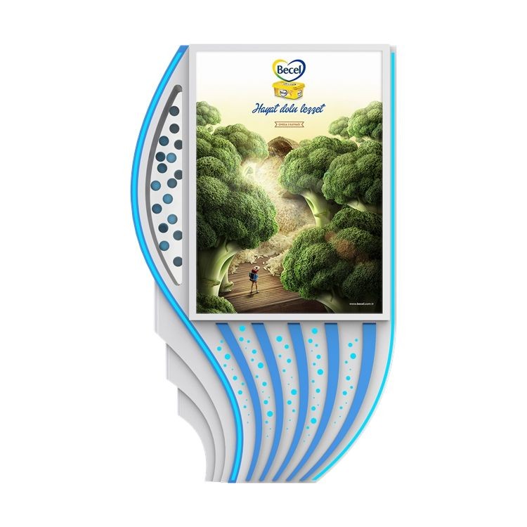 Buy Double Side Solar Energy Lamp Post Advertising Light Box With Trash ...
