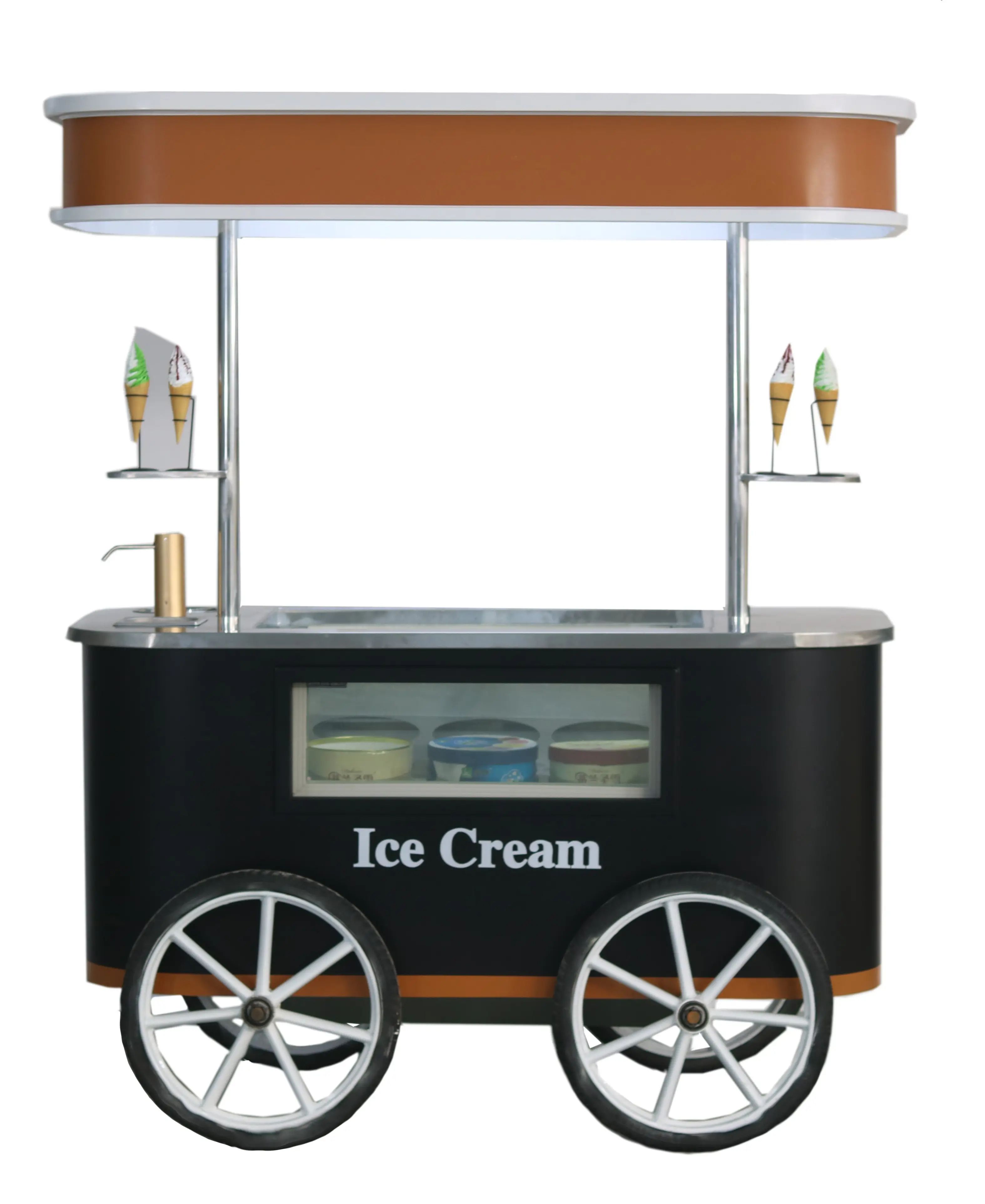 Buy Commercial 110v/220v Italian Ice Cream Display Booth Cart With ...
