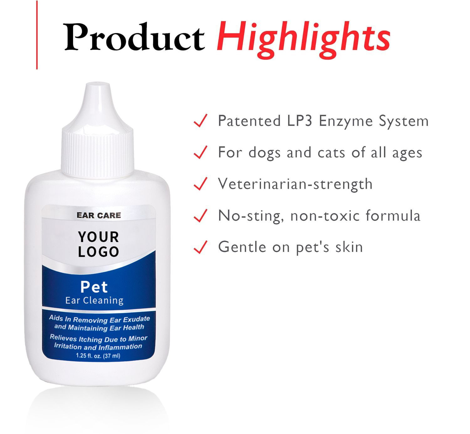 Buy Custom Otic Enzymatic Solution For Dogs Cats Itch Relief Pet Ear ...