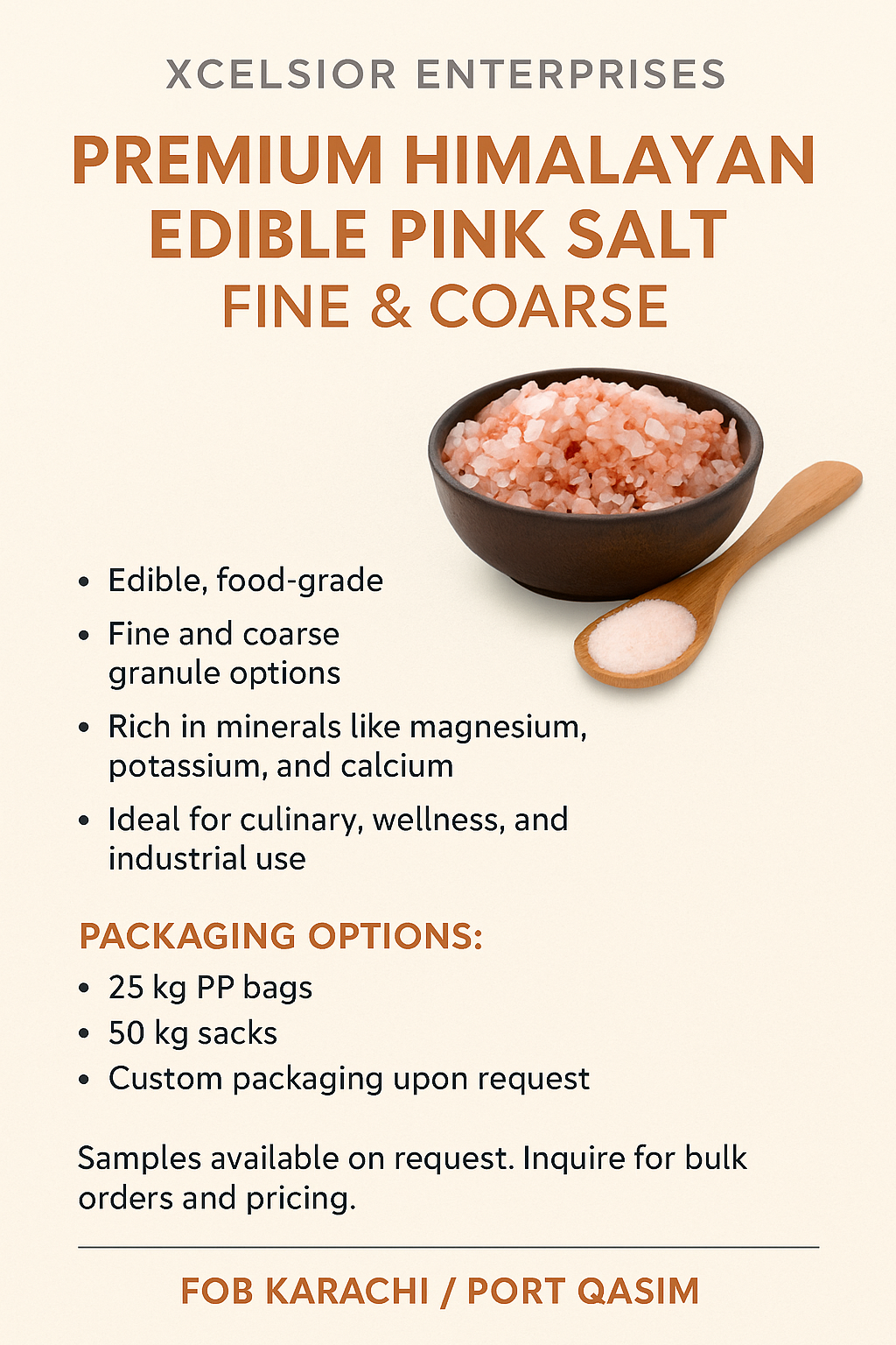 Buy Himalayan Edible Pink Salt – Fine & Coarse from Xcelsior ...