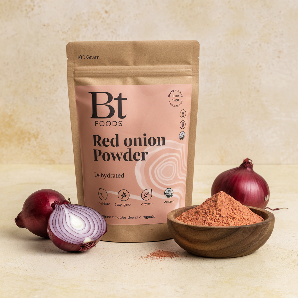 Buy Red Onion Powder from Bala Trade Elite Pvt Ltd, India | Tradewheel.com