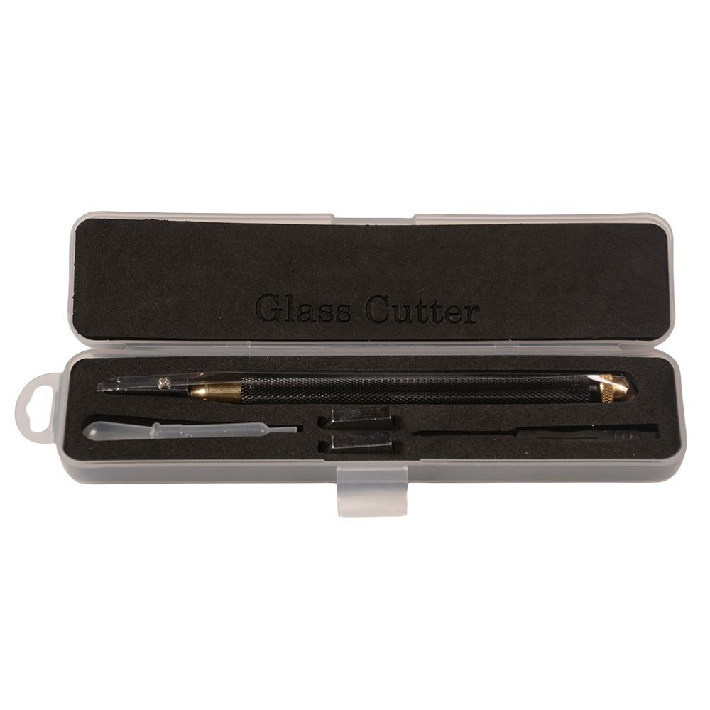 Buy Glass Cutter Kit 5 Pcs Oiled Black Iron Handle Glass Cutter ...