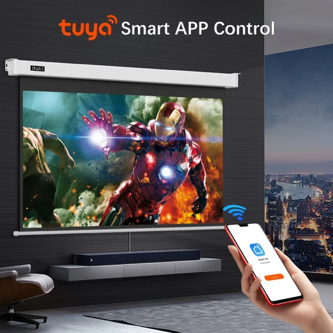 Buy 180 Inch Motorized Projector Screen 16:9 8k Matt White Standard ...