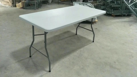 Buy 180cm Hdpe Plastic Folding Table With Powder-coated Steel Legs from ...