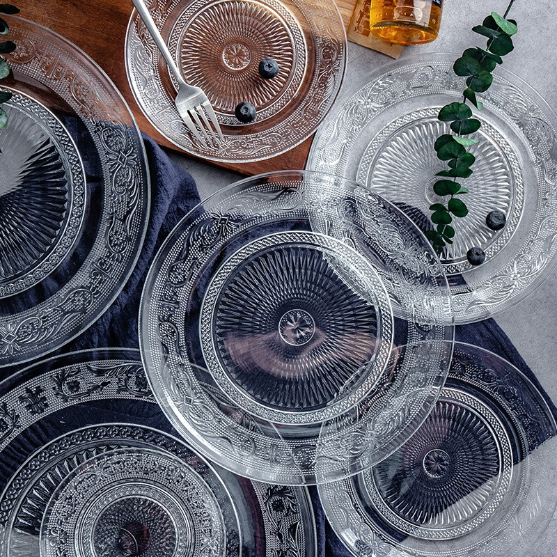 Buy Borosilicate Glass Plate Glass Clear Small Round Plate from ...