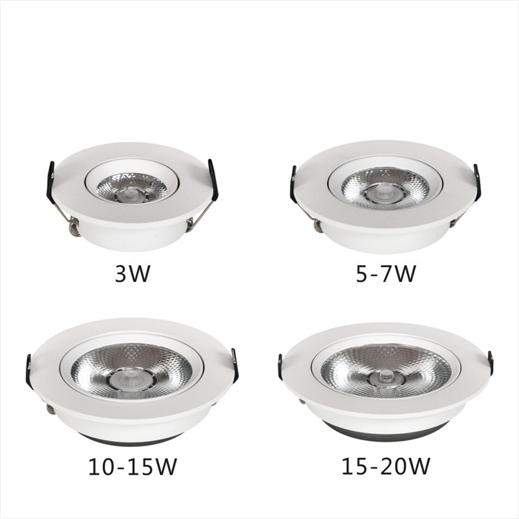 Buy Ceiling Recessed Adjustable Angle Led Cob Spot Light Downlight from ...