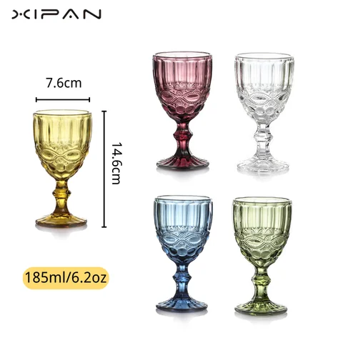 Buy Classic Design Red Wine Vintage Glasses 185ml 6oz Goblet Wine Glass ...