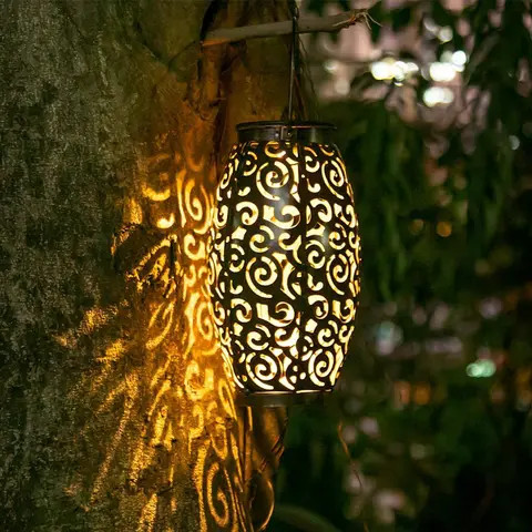 Buy Creative Wall Lamps Hanging Lantern Solar Street Lights Iron ...