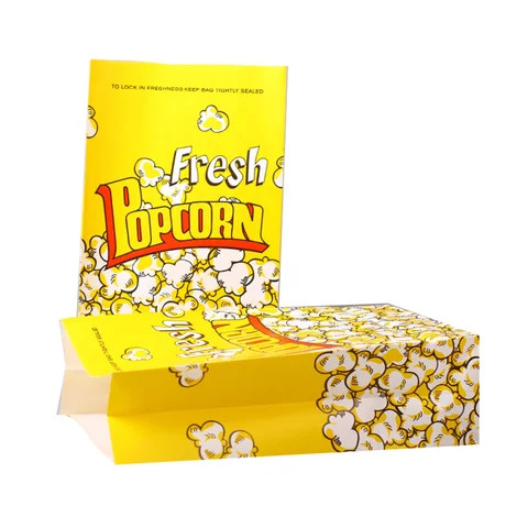 Buy Custom Eco-friendly Pe Lamination Foil Square Bottom Popcorn Paper ...