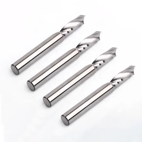 Buy D8 D10 D12mm Shank Single Flute Milling Cutter Carbide End Mill ...