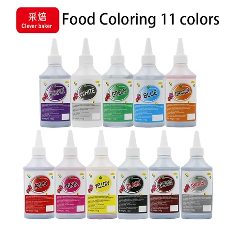 Buy Factory Sale 140g Liquid Edible Food Coloring 11 Colors For Cake ...