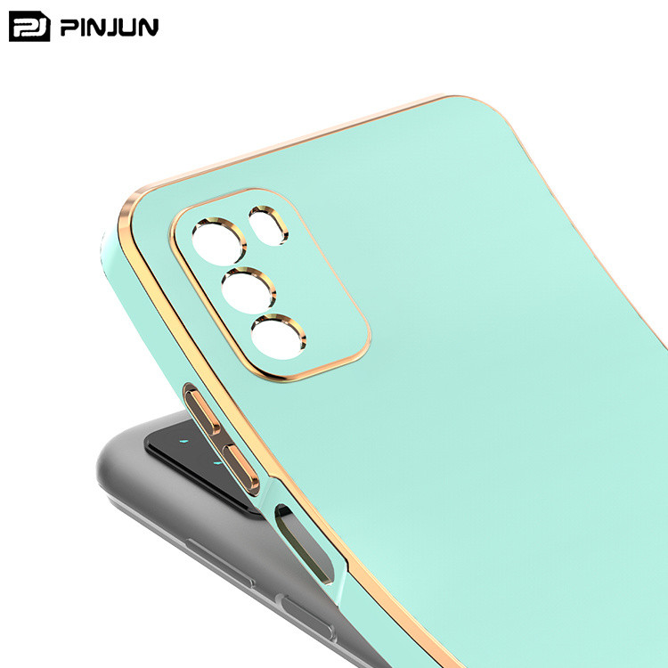 Buy For Xiaomi Poco M3 6d Straight Golden Side Electroplating Frame ...