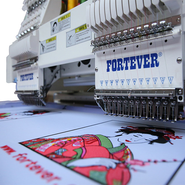 Buy Fortever Computer Automatic Embroidery Machine 2 Head Flat/cap/t ...