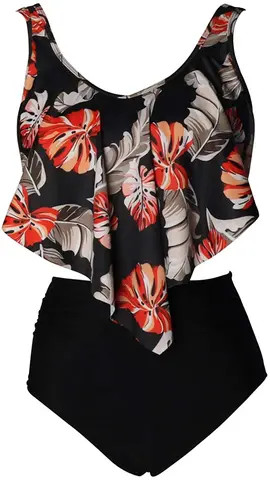 Buy Girls Kids Swimsuit Two Pieces Bikini Set Ruffle Swimwear Bathing ...