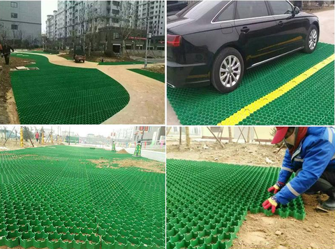 Buy Green Plastic Paving Driveway Grid Turf Grass Lawn Path Gravel ...