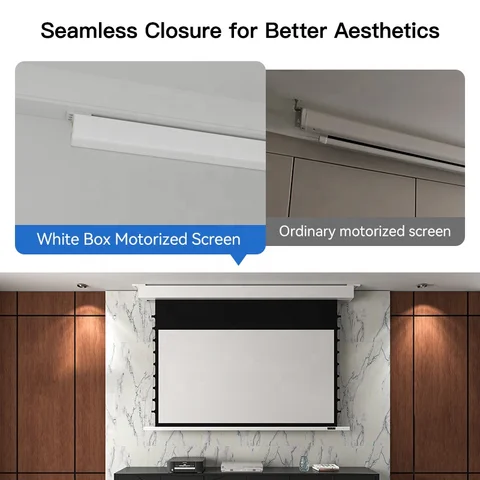 Buy In&vi 2024 New Motorised Projector Screen Table-tension White Box ...