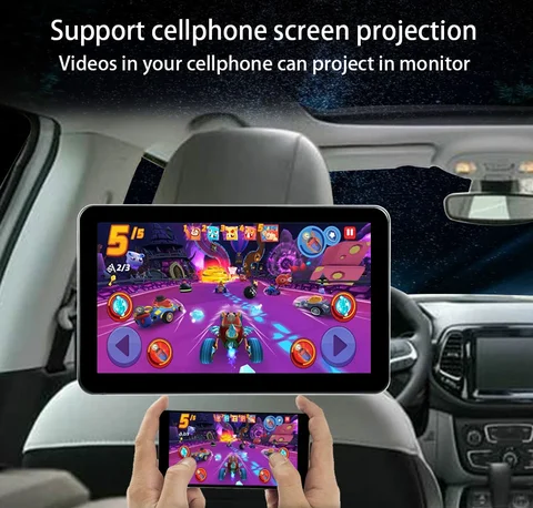 Buy Ips Screen Wireless Portable Movie Media Display Car Monitor Radio ...