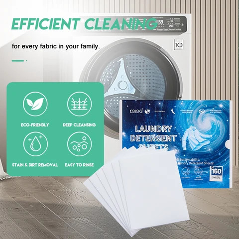 Buy Laundry Washing Powder Detergent Sheets Clothes Washing Paper Clean ...