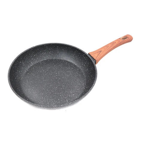Buy Master Star Wooden Soft Touch Handle Pans Black Granite Coating ...