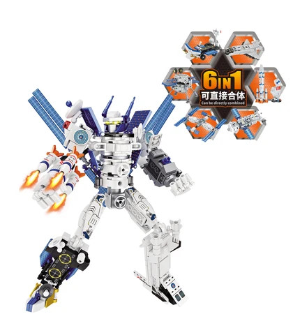 Buy Oem 6 In 1 Robot Mecha Building Block Educational Construction Diy ...