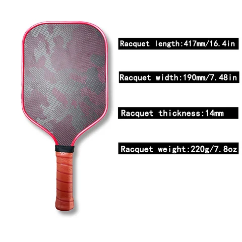 Buy Paddle Red Map Texture Kfl Pickleball Paddle Carbon Fiber ...