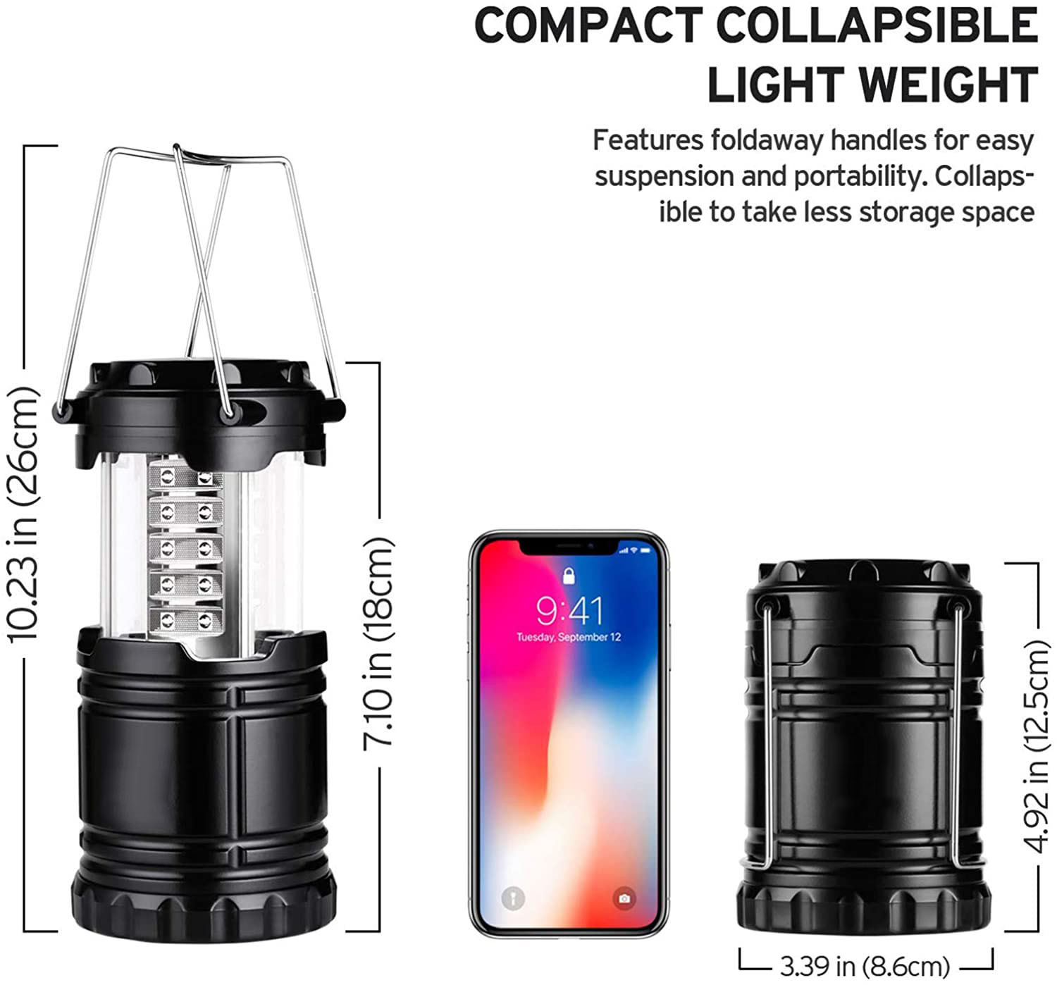 Buy Portable Hanging Led Camp Light Lantern Flashlight Camping Led ...