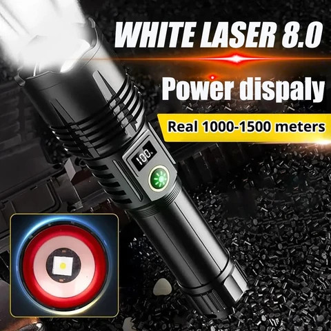 Buy Portable Rechargeable Led Flashlight Telescopic Zoom Waterproof ...
