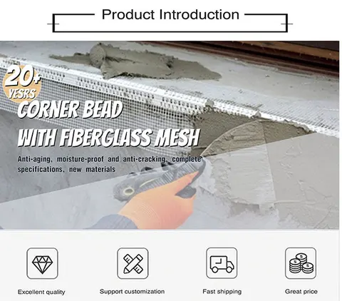 Buy Pvc Angle Corner Beads Bead With Fiberglass Mesh For Construction ...