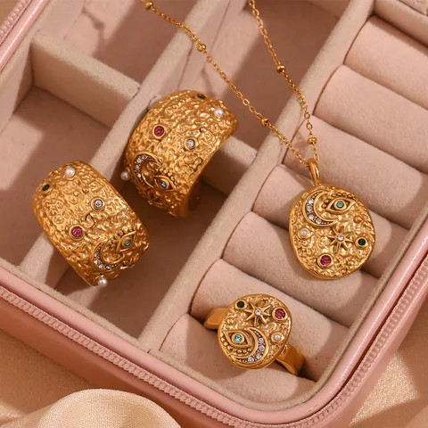 Buy Rebecca Wholesale Jewelry Set Crystal Rhinestone Colorful Moon Star ...