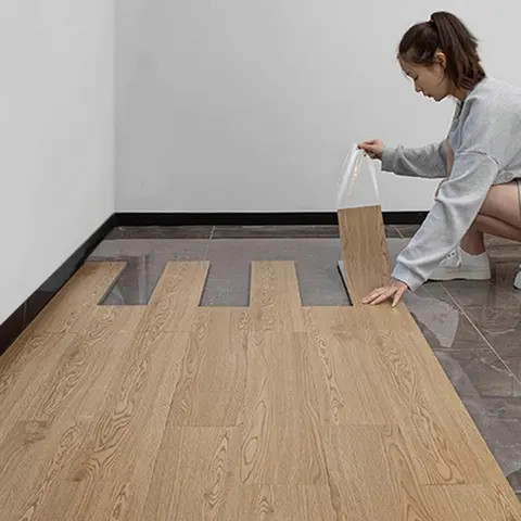 Buy Thick Wood Grain Pvc Wear-resistant Floor Leather Self-adhesive ...