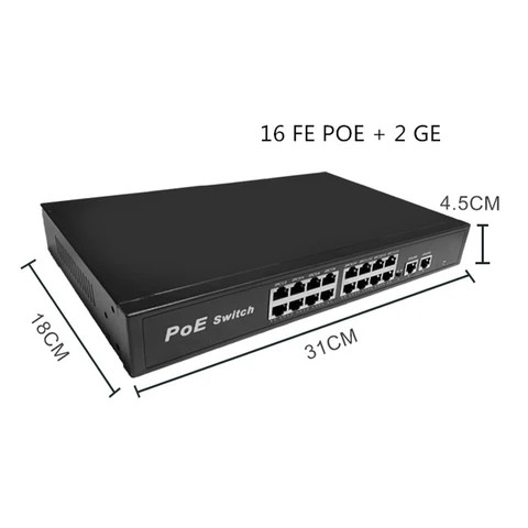 Buy Unmanaged Poe Switch 18 Port 16fe + 2 Ge Uplink Ap-10216ke from Shenzhen Yuguang Anpa ...