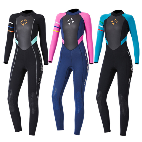 Buy Wholesale New 3mm Wetsuit Womens One Piece Long Sleeve Keep Warm ...