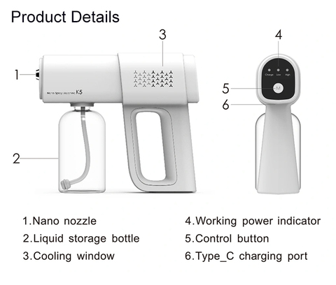 Buy Wireless Handheld Fogger Machine Rechargeable Electric Atomizer ...