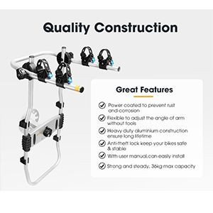 Buy Folding Bike Rack For Suv Off Road Vehicles Max Load 36kgs 2 Bikes ...