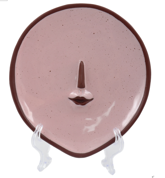 Buy Abstract Ceramic Pink Face Plate, Face Plate Ornament221-218673 ...