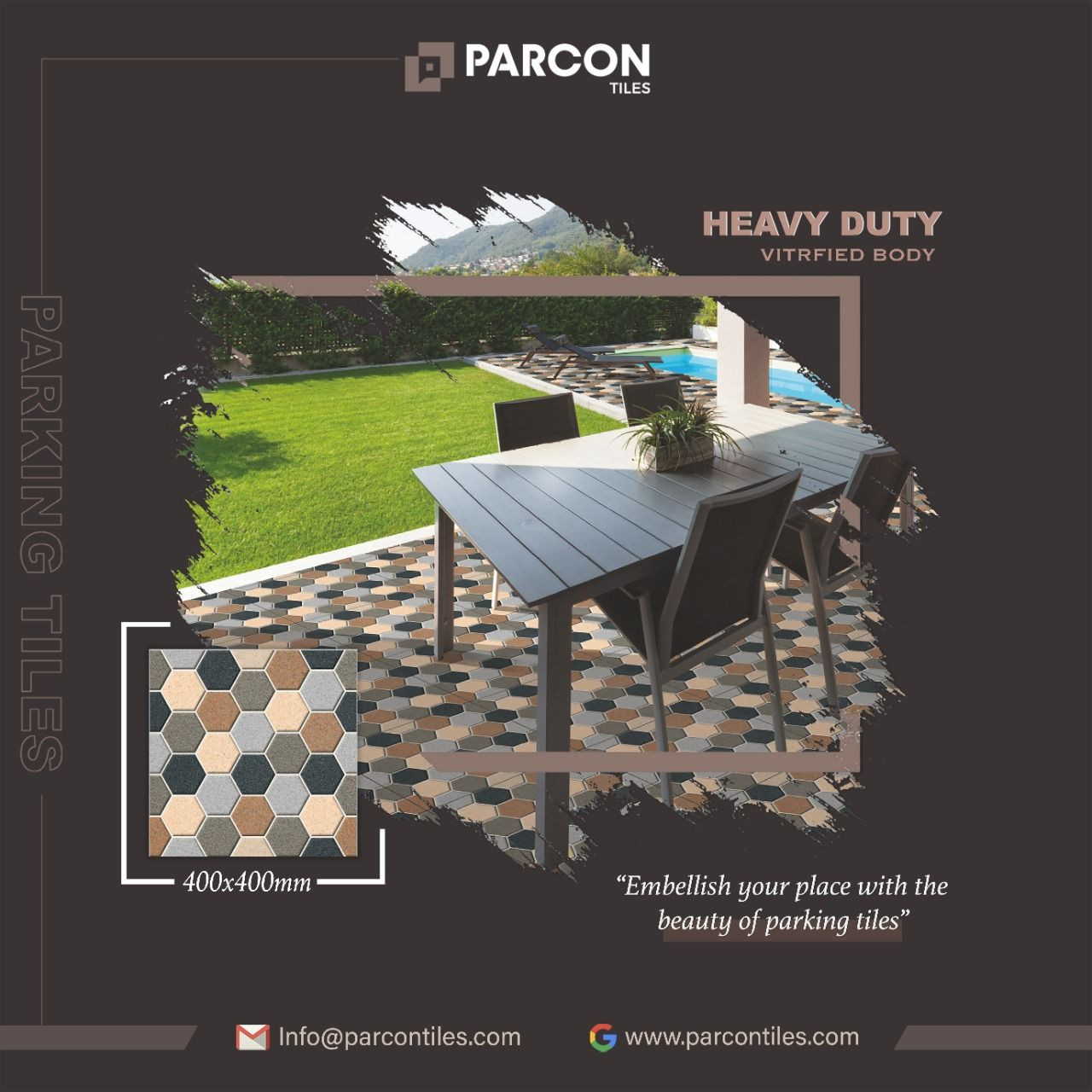 Buy 400x400mm Outdoor Porcelain Tiles from Parcon Tiles, India ...