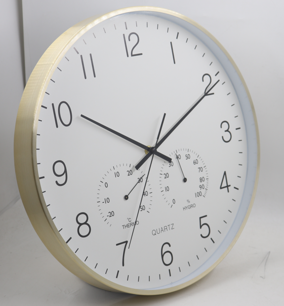 Buy Simple And Classic Injection Molded Clock With Temperature And ...
