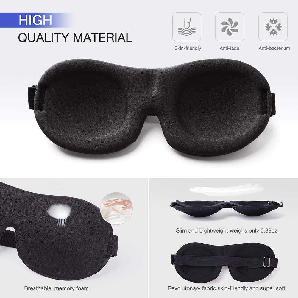 Buy 3d Adjustable Eye Cups Sleeping Eye Mask Contoured Soft Sleep ...
