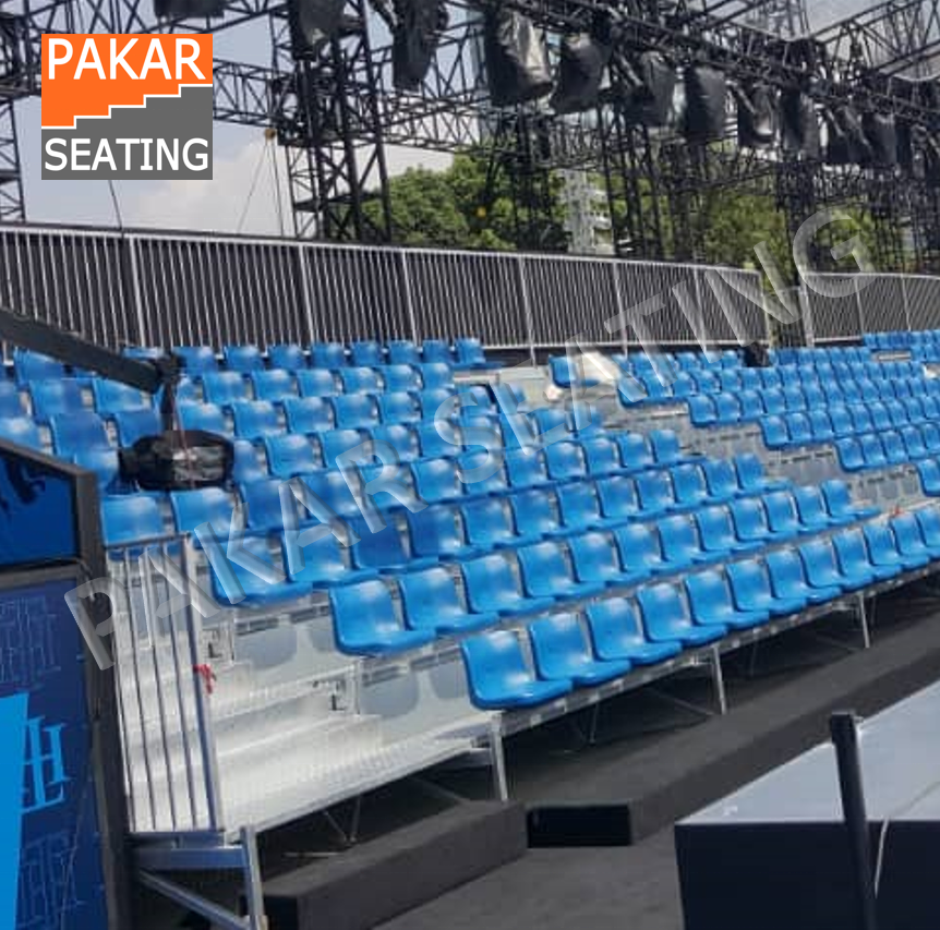 Buy 8 Row Outdoor Metal Bleacher, Spectator Grandstand Seating from ...